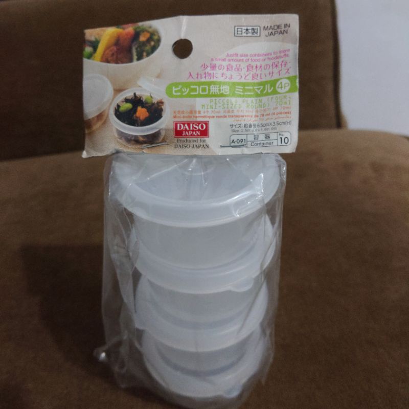 Jual MINI TUPPERWARE / MINI FOOD CONTAINER DAISO (4 pcs) | Shopee Indonesia