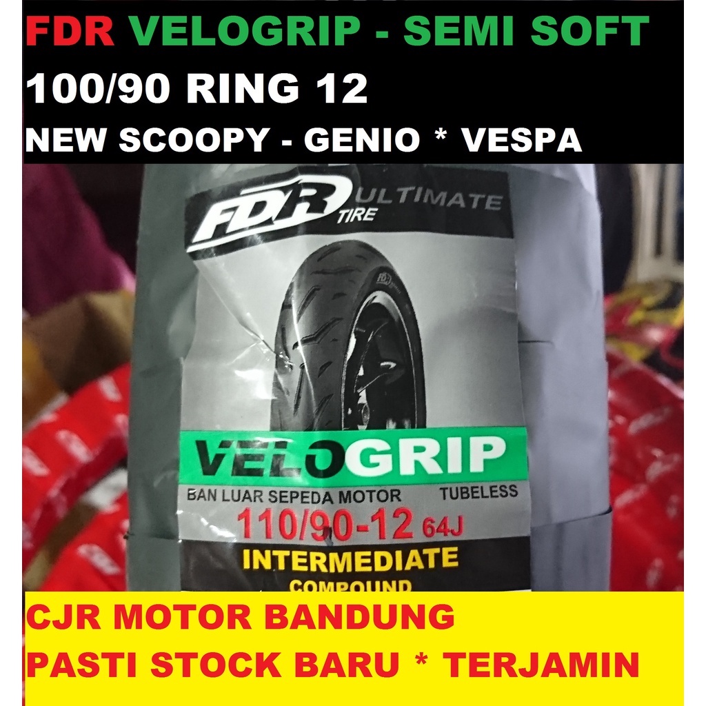 Jual FDR VELOGRIP 110/90 ring 12 Ban Belakang Motor Scooter NEW GENIO ...