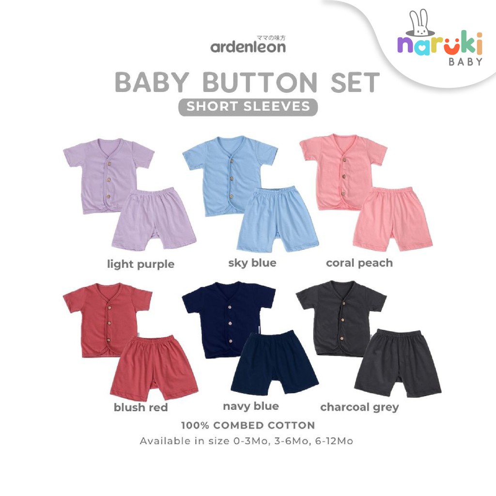 Jual Ardenleon Baby Button Set Arden Leon Baju Setelan Bayi (NEW COLOR ...