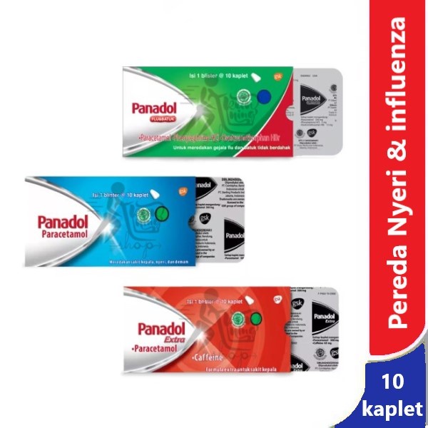 Jual Panadol Kaplet All Varian @ 10 tablet - pereda demam, flu dan ...