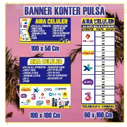 Jual Spanduk Banner Celuler / Banner Pulsa / Banner Konter | Shopee ...