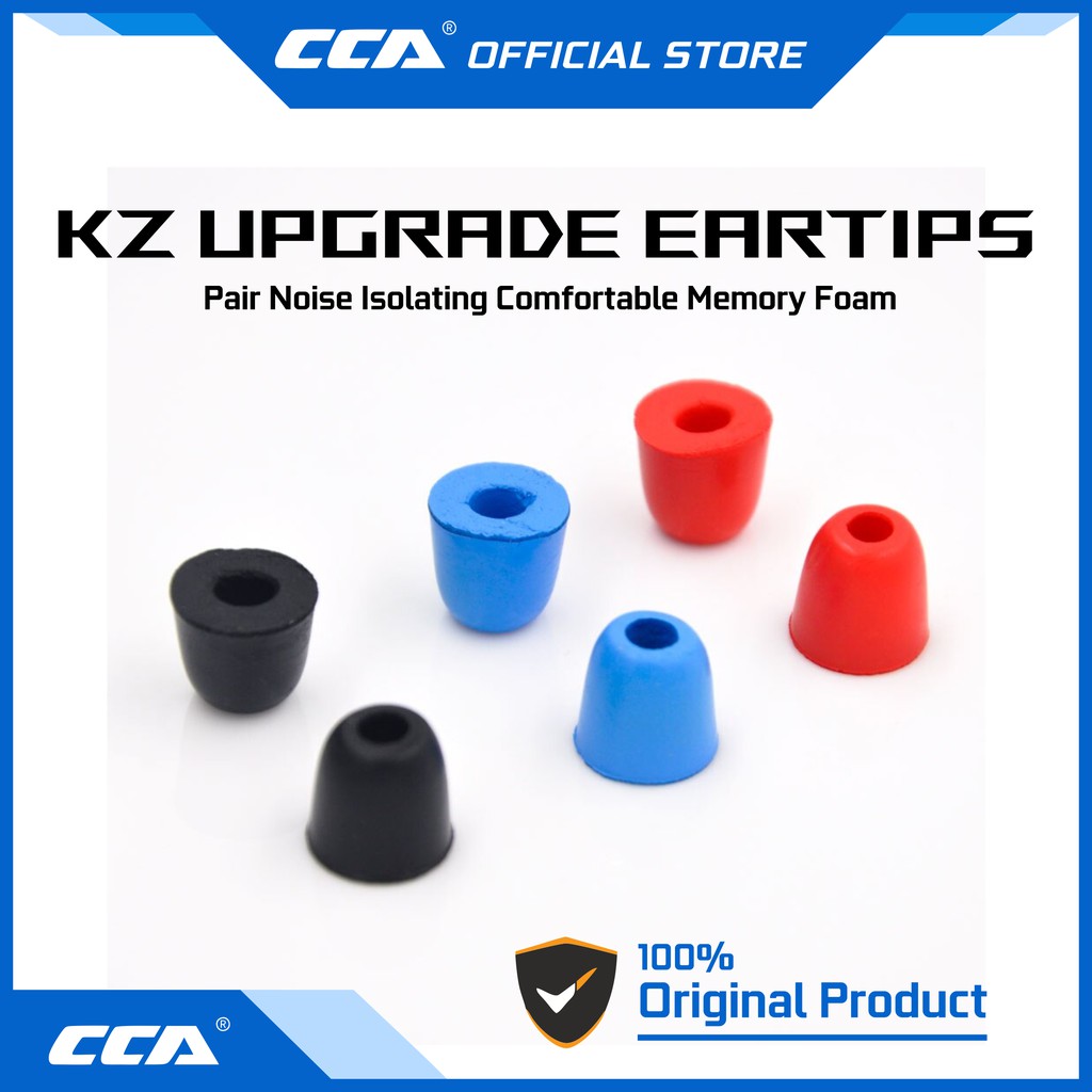 Jual KZ Upgrade Eartips 3 Pair Noise Isolating Comfortable Memory Foam ...