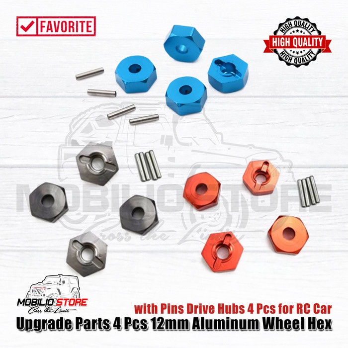 Jual Upgrade Part Adapter Wheel Hex 12 mm Aluminum with Pin for MN86 ...