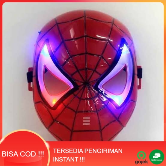 Jual topeng spiderman led dan suara sni topeng spiderman | Shopee Indonesia