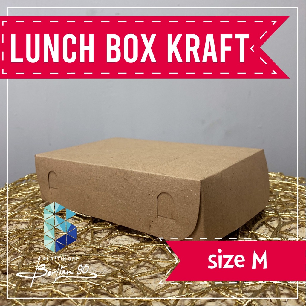 Jual PAPER LUNCH BOX BAHAN KRAFT PREMIUM / KRAFT FULL LAMINASI SIZE S, M & L TERMURAH | Shopee ...