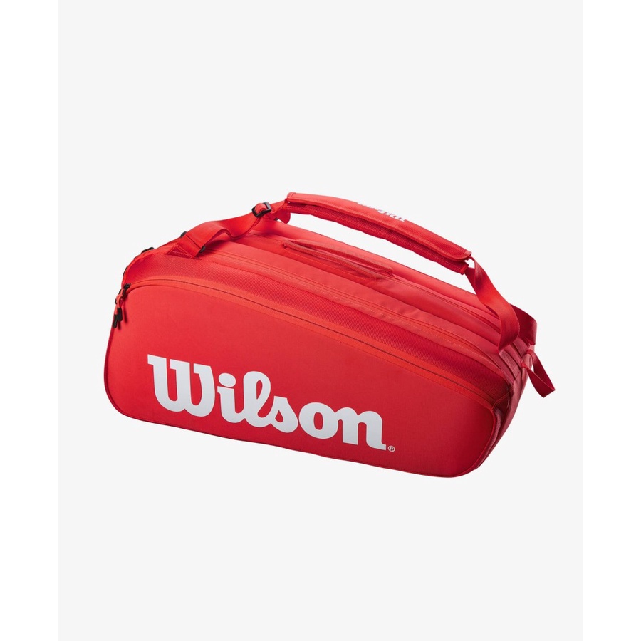 Jual Tas Tenis Wilson Super Tour 15 pack Red Tennis Bag Original 15R ...