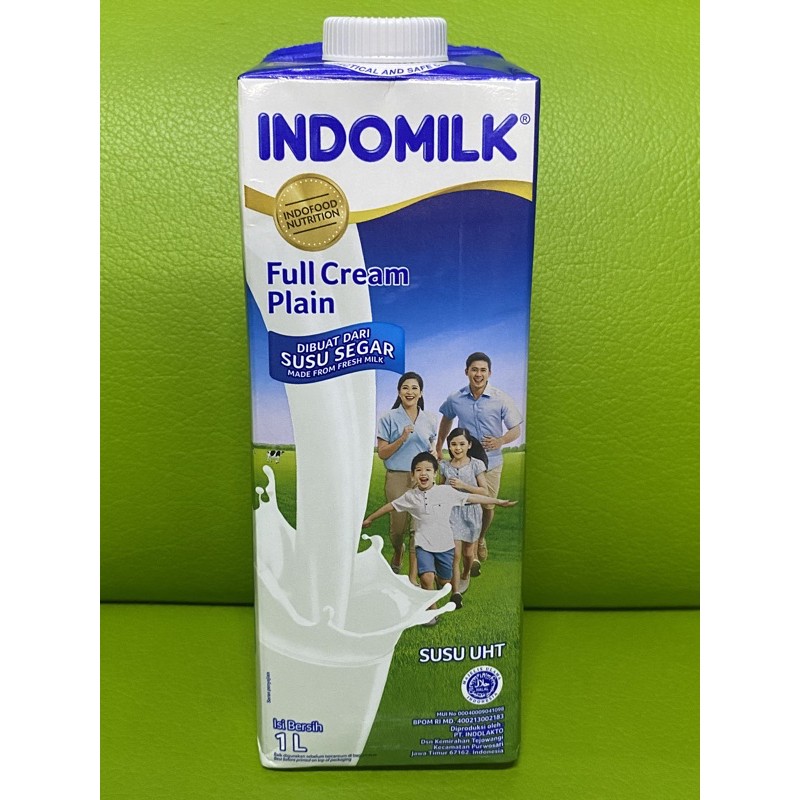 Jual Indomilk Susu Full Cream Plain 1 liter | Shopee Indonesia