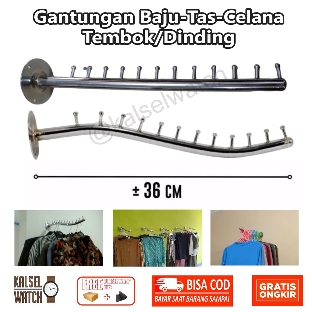Jual Gantungan Hanger Baju Tembok atau Gantungan Tas Celana Topi Jas ...