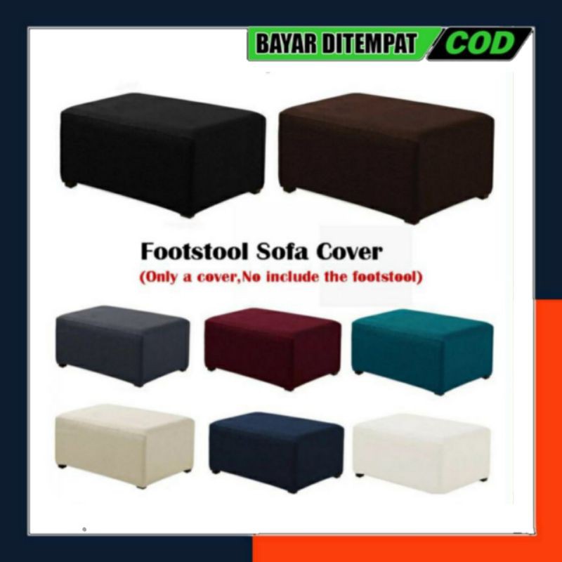 Jual Cover Sofa Bed PUFF STOOL KOTAK KECIL TAMU STOLL MOTIF POLOS ...