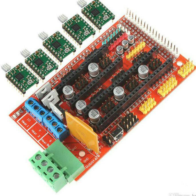 Jual Ramps 1.4 + 5 X A4988 Stepper Motor Driver & Heatsink Artec01 ...