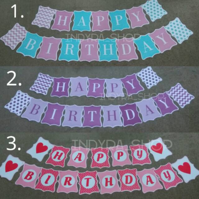 Jual Bunting Flag / Banner / Bendera Ultah Pesta Happy Birthday Mini ...