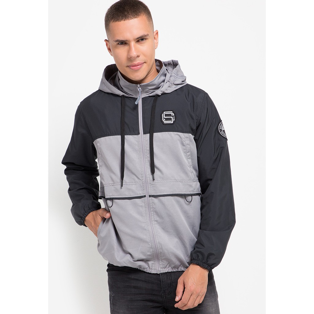 Jual Sharks - Windbreaker Outdoor Jacket - Abu-abu [SGG271556100 ...