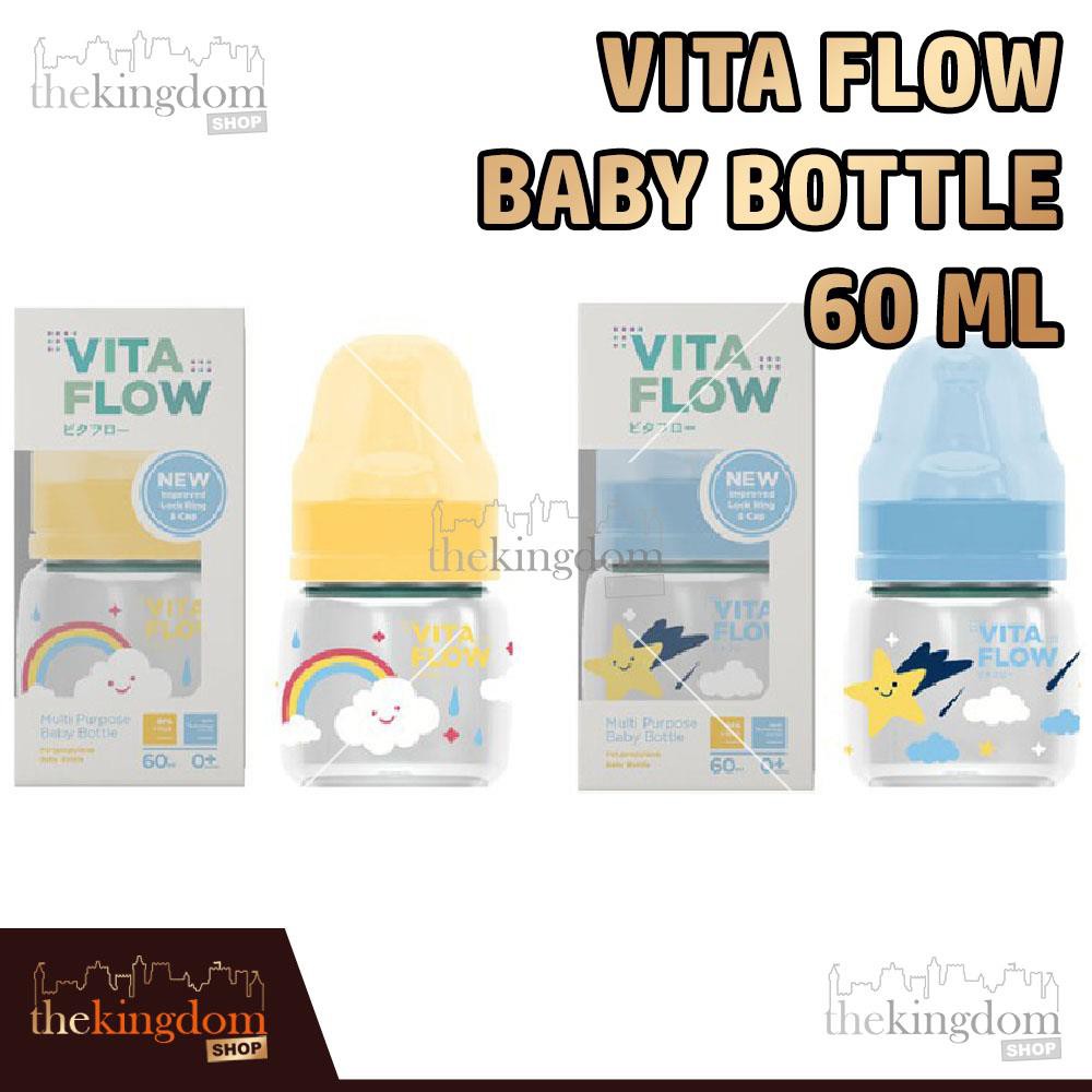 Jual Vitaflow Baby Bottle 60ml Sky Series Blue Yellow Vita Flow Botol ...