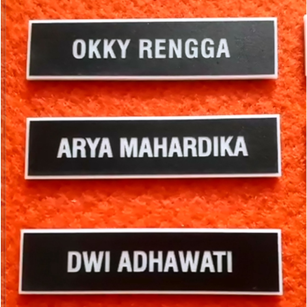 Jual Name Tag Grafir Laser ( Nametag Ukir/Laser, Papan Nama Persit, PNS ...