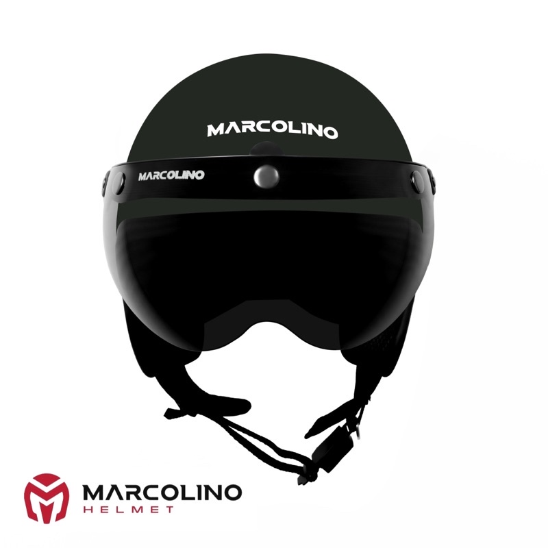 Jual Helm Bogo Retro Marcolino Navy Green SNI Half Bubble | Shopee ...