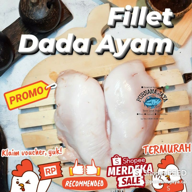 Jual Fillet Dada Ayam Fresh 1kg | Shopee Indonesia