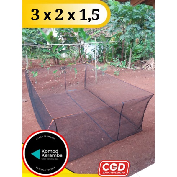 Jual keramba ikan 3x2x1,5 waring RK jaring apung karamba kerambah ikan ...