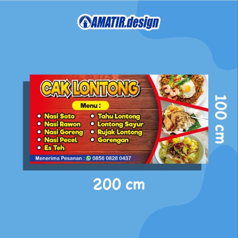 Jual BANNER WARUNG NASI, BANNER RUJAK, BANNER LONTONG SAYUR, DLL ...