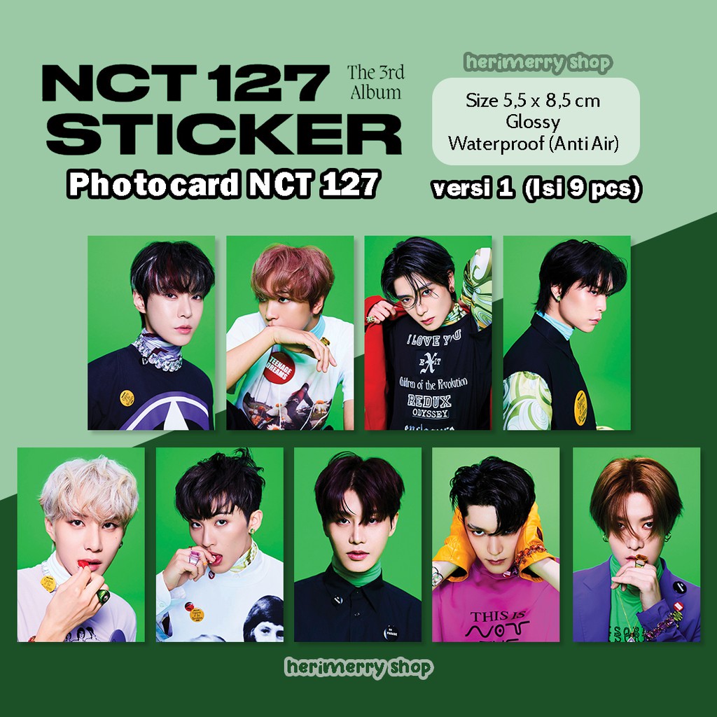 Jual (ISI 9 PCS) Photocard NCT 127 Sticker - Kpop Kartu Foto Member ...