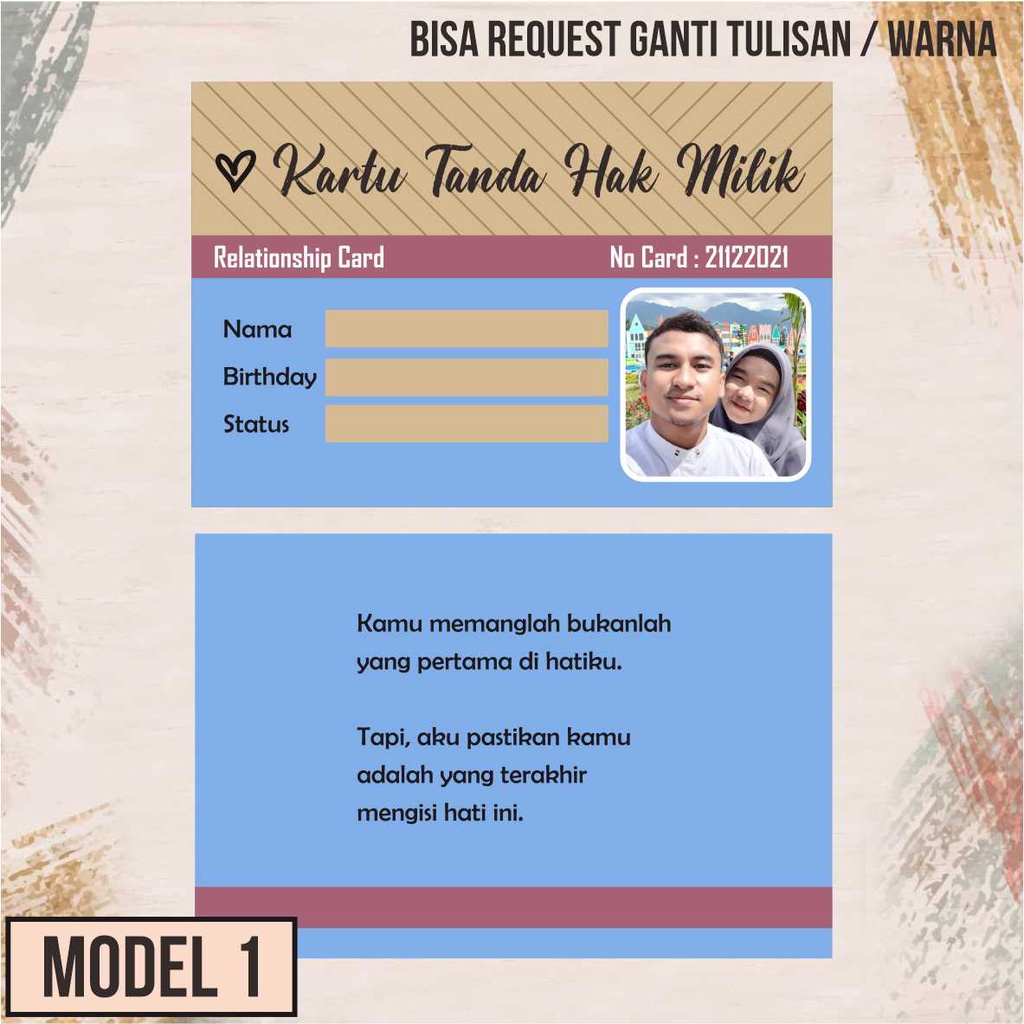 Jual RELATIONSHIP CARD | KARTU KOMITMEN | HAK MILIK | KARTU BUCIN ...
