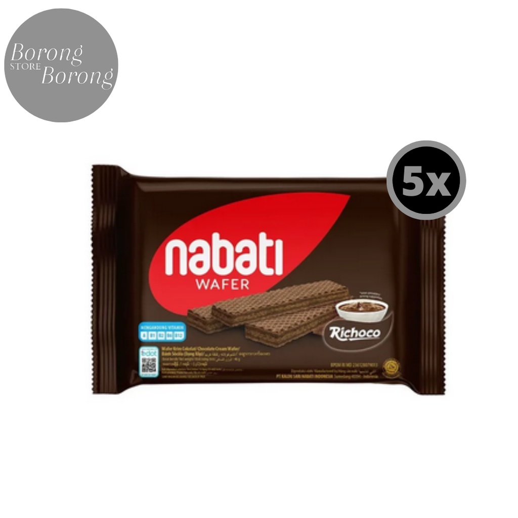 Jual Nabati Wafer Krim Cokelat Richoco 46g Chocolate Cream Wafer (isi 5 pcs) | Shopee Indonesia