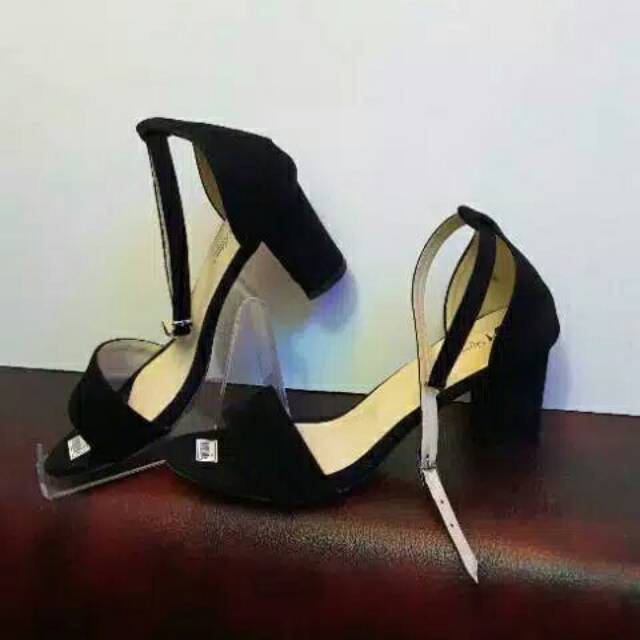 Jual HEEL PENDEK Kode pd274 hitam (realpict geser) | Shopee Indonesia