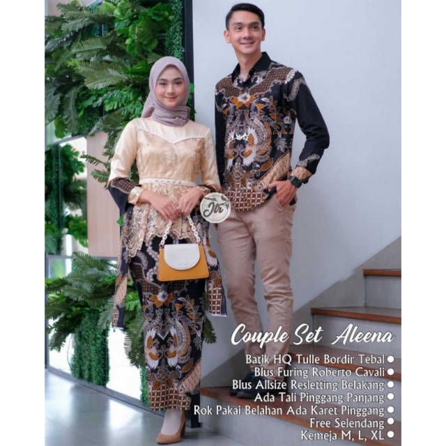 Jual BATIK COUPLE KEBAYA TUNANGAN MODERN BRUKAT TERBARU 2021 PASANGAN ...