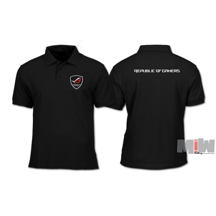Jual Kaos Polo Shirt Baju Kerah ROG Republic Of Gamers Gaming Pro Game ...