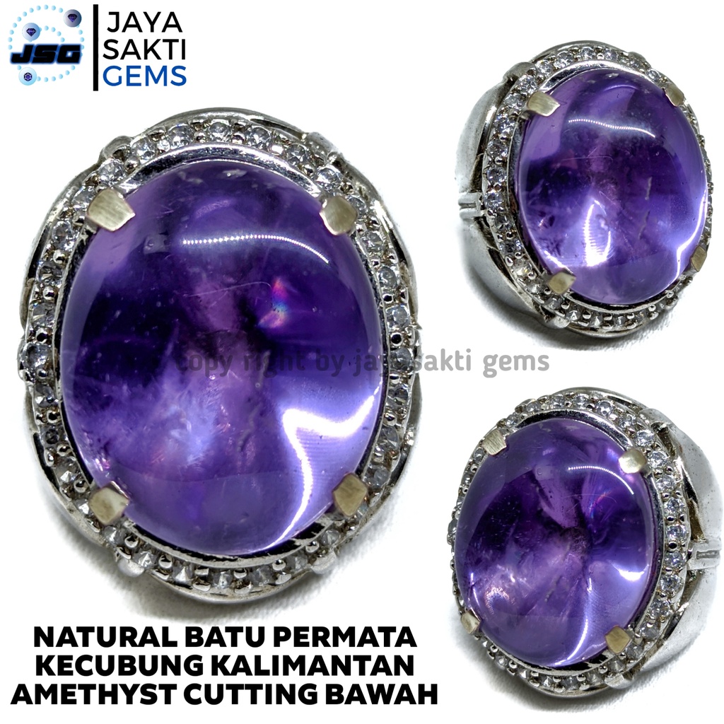 Jual Natural Batu Permata Kecubung Kalimantan Cutting Bawah KK02 ...