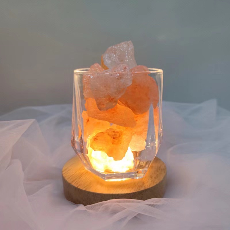 Jual Lampu tidur kristal aromaterapi garam himalaya FREE essential oil ...