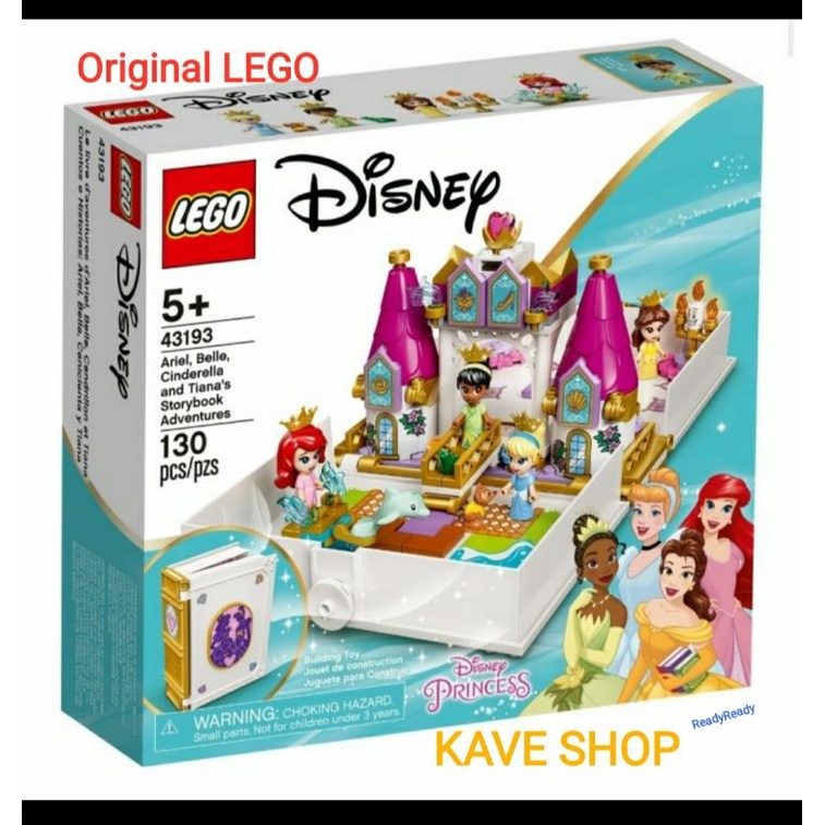 Jual LEGO 43193 Disney : Ariel, Belle, Cinderella and Tiana's Storybook ...