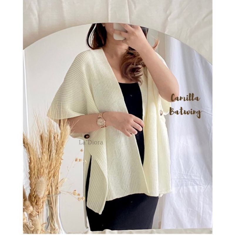 Jual OUTER RAJUT CAMILLA BATWING/CARDIGAN RAJUT OVERSIZE MOTIF ROMPI KELELAWAR/BATWING RAJUT ...