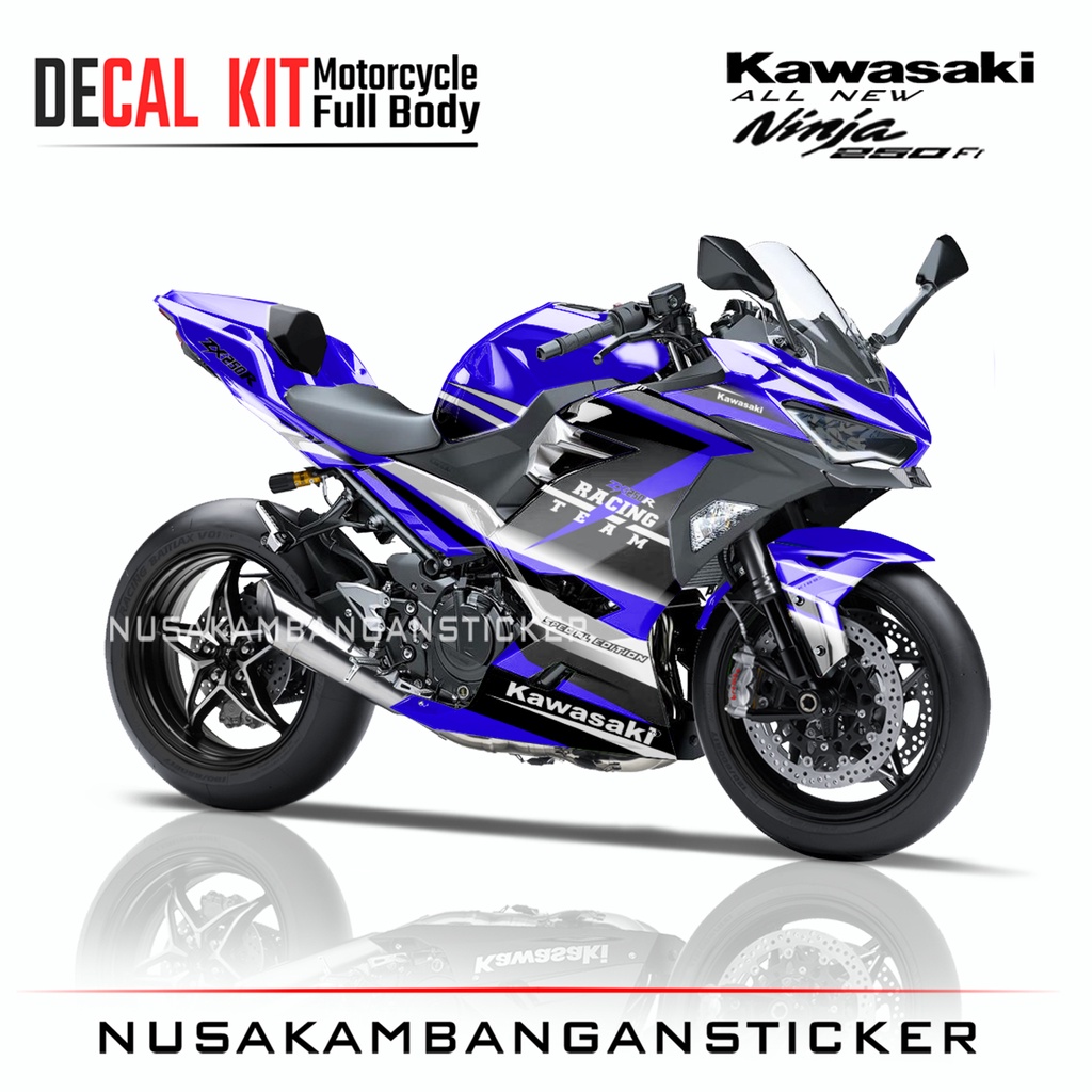 Jual Stiker All New Ninja 250 Fi 2018 Racing Team Biru 02 | Shopee ...