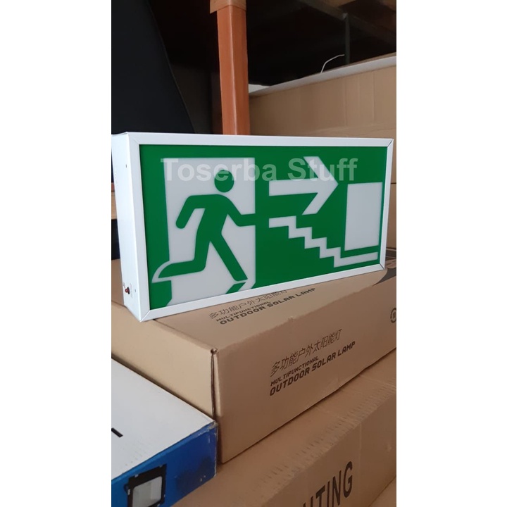 Jual LAMPU EXIT BOX KOTAK 1 SATU SISI EMERGENCY PINTU TANGGA DARURAT ...