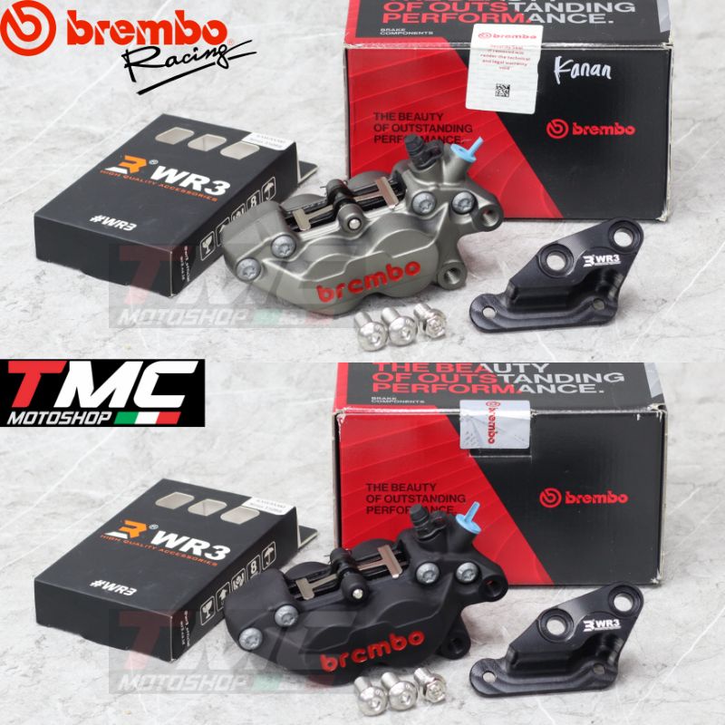 Jual Paket kaliper Brembo P4 4P Ninja250 Z250 R25 CBR250RR Ninja150 CBR150 R15 XSR155 MT15 Nmax ...