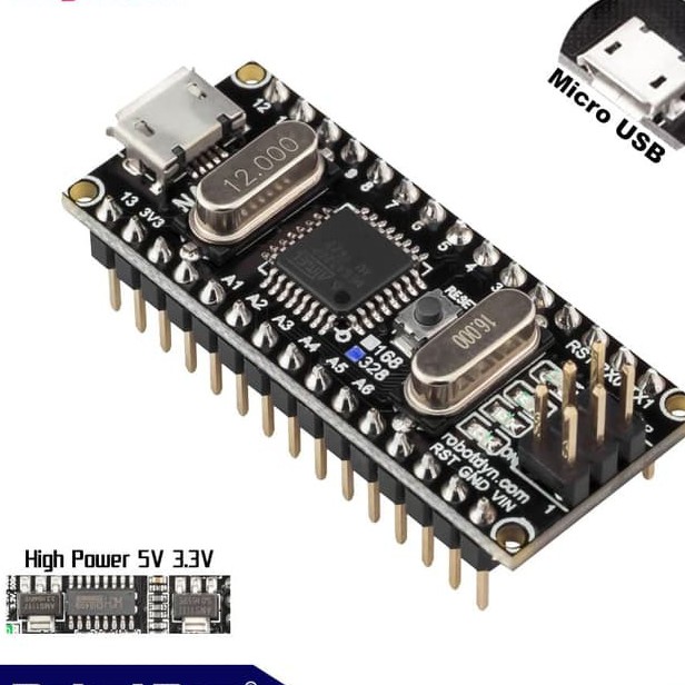 Jual Robotdyn Nano V3 Atmega328 CH340G 5V 16Mhz Compatible for Arduino ...