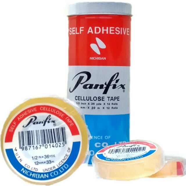 Jual Selotip Panfix Cellulose Tape 1/2" x 36 yards (12 mm x 33 m ...