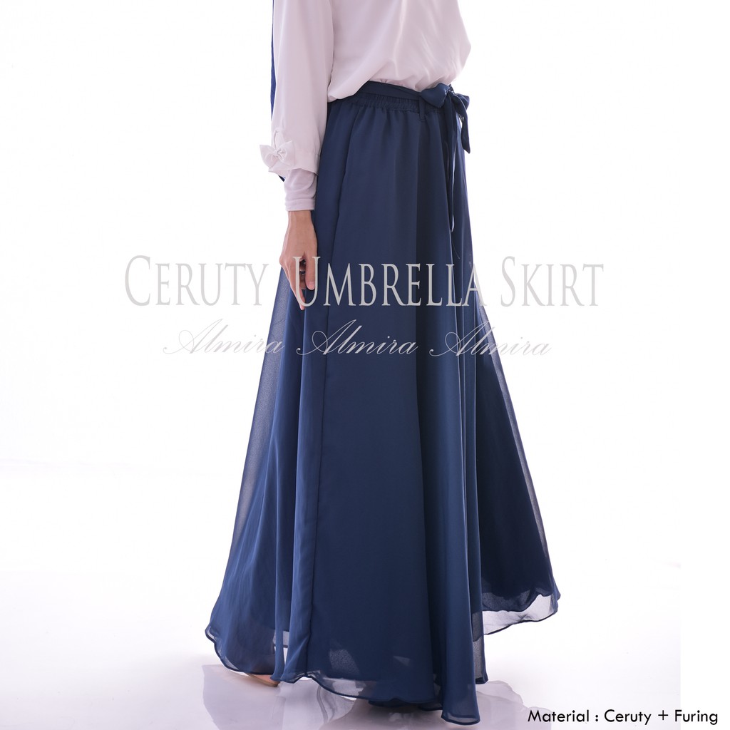 Jual Rok Sifon Panjang Model Payung Lebar Chiffon Ceruty Umbrella Skirt ...