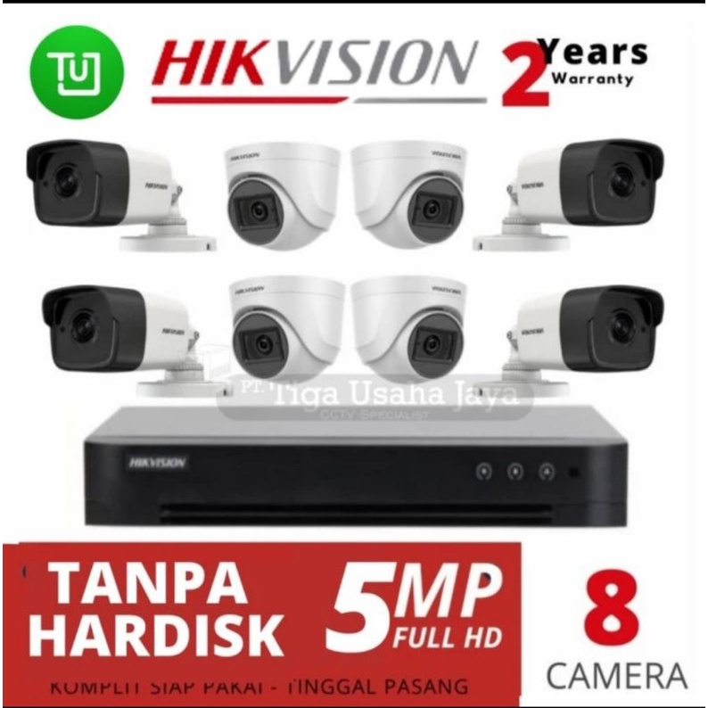 Jual PAKET CCTV CAMERA 5MP 8 CHANNEL 8 CAMERA up To 8MP | Shopee Indonesia