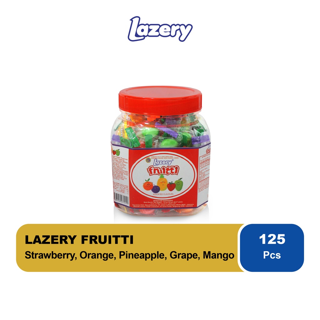 Jual Permen Lazery Fruitti Ples 337 gram - Lazery Fruitti Candy Jar ...