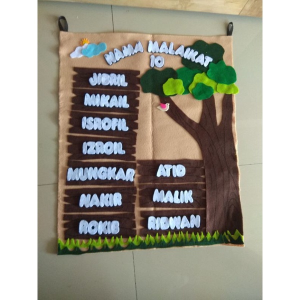 Jual hiasan dinding 10 nama malaikat dari flanel / tugas sekolah 10 ... Jual hiasan dinding 10 nama malaikat dari flanel / tugas sekolah 10 ...