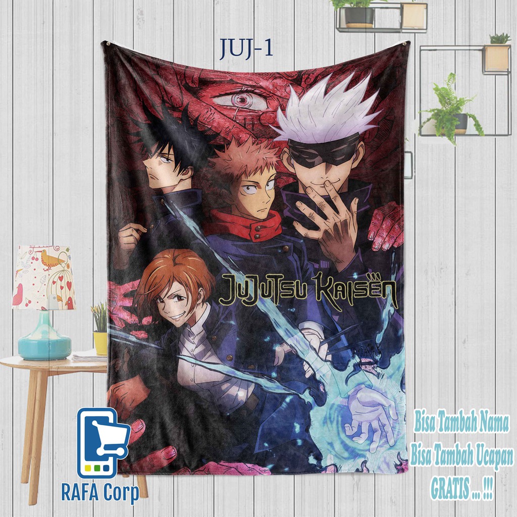 Jual Selimut Anime | Selimut Karakter | Selimut Custom Desain Jujutsu ...