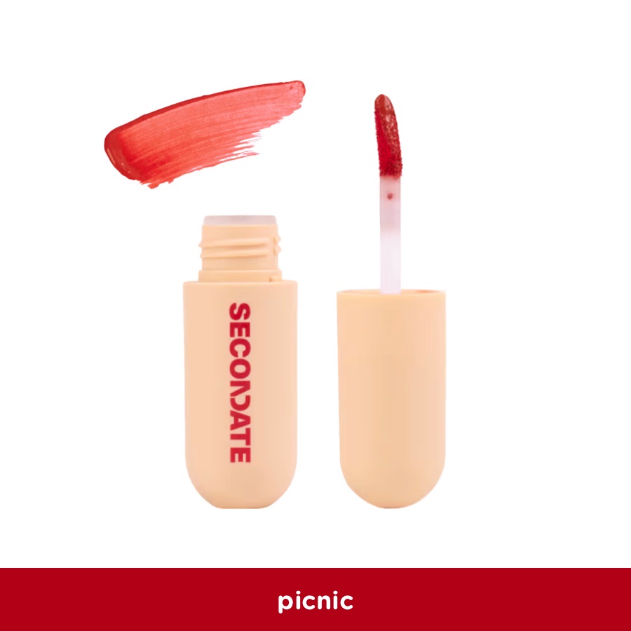 Jual SECONDATE Milky Gel Lip Tint Picnic | Shopee Indonesia