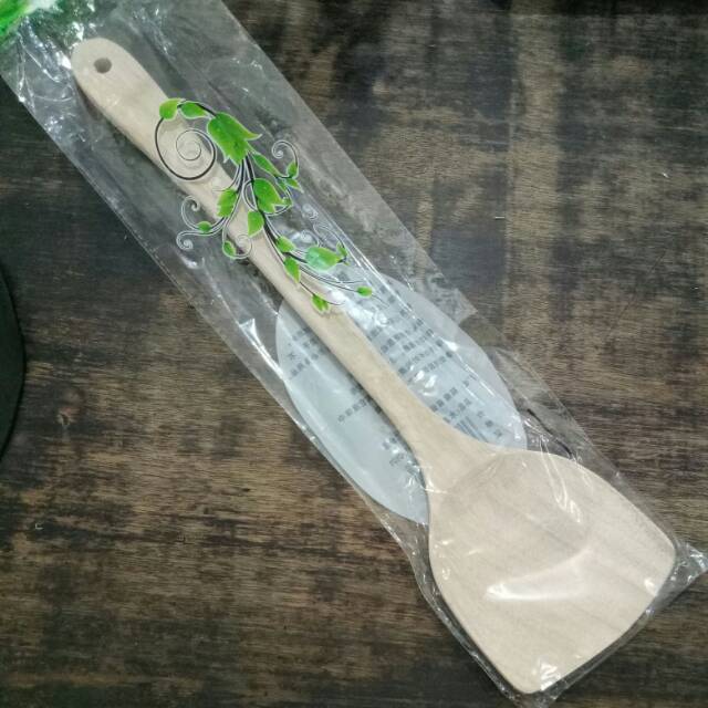Jual Sodet kayu/ spatula karet silicone/ sutil/ sodet teflon | Shopee ...