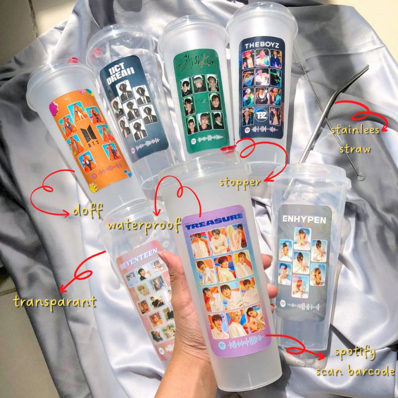 Jual REUSABLE CUP KPOP TREASURE NCT SKZ TBZ SVT BTS ENHYPEN DLL ...