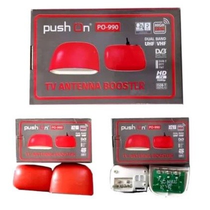 Jual Booster Push On PO-990 Penguat Sinyal Tv Antena Dual Band UHF ...