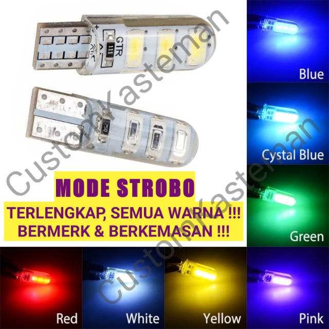 Jual LAMPU LED SENJA STROBO KEDIP SEIN SEN RITING LED SENJA JELLY T10 ...