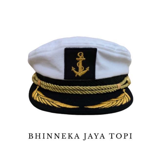 Jual Topi Pelaut / Nahkoda / Sailor Hat / Captain | Shopee Indonesia