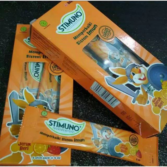 Jual Stimuno Sachet Vitamin Rasa Jeruk Beri Untuk Anak DAN Dewasa ...