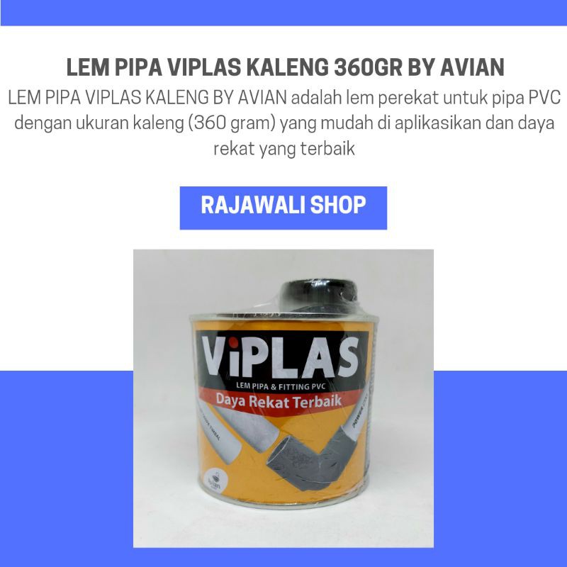 Jual LEM PIPA PVC / LEM PIPA PARALON VIPLAS - BY AVIAN | Shopee Indonesia